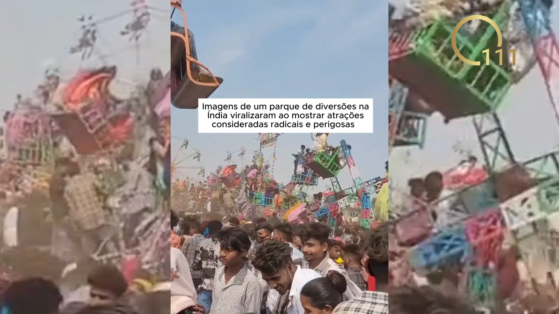 Teria coragem? Parque de diversões na Índia impressiona com seus brinquedos - 111 Next